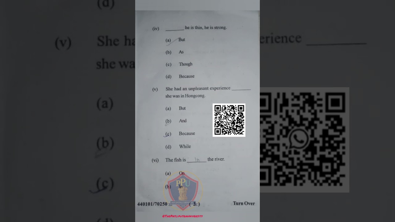 PPU UG Regular Sem-1 PYQ 2023 (AEC1:Ability Enhancement Course) English #ppu#ugsem1#pyq#exam#ppuexam