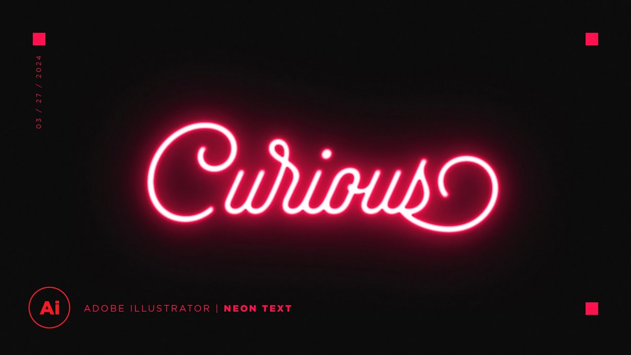 Easy Editable Neon Text Effect | Adobe Illustrator