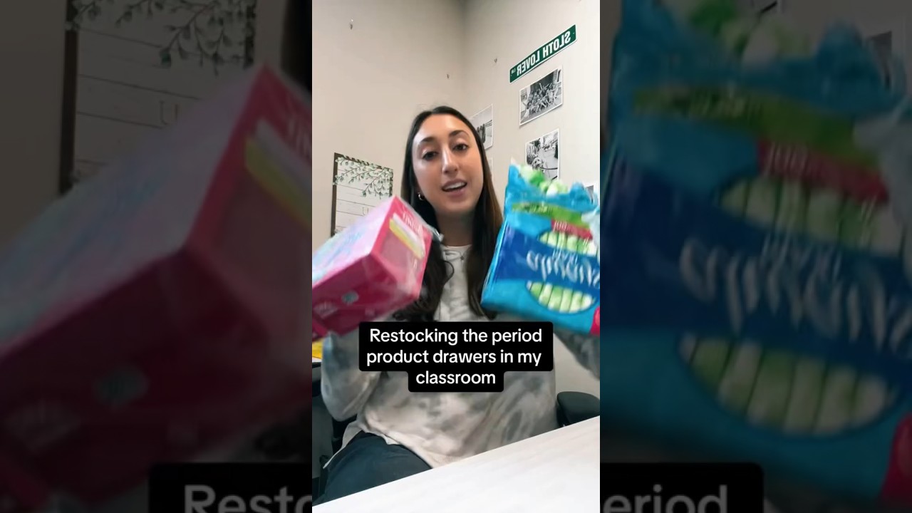 I restocked the period product drawers for the last few weeks of school!