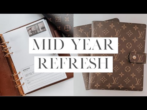 Hourly, Work & Academic Planner Set Up | Louis Vuitton GM Agenda Mid-Year Refresh | Cloth & Paper