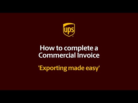 How to complete a Commercial Invoice for exports