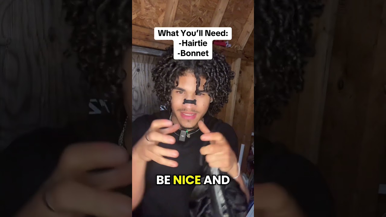 How to sleep without ruining curls (Hairtie+Bonnet Pineapple Method #curls #sleep #hair