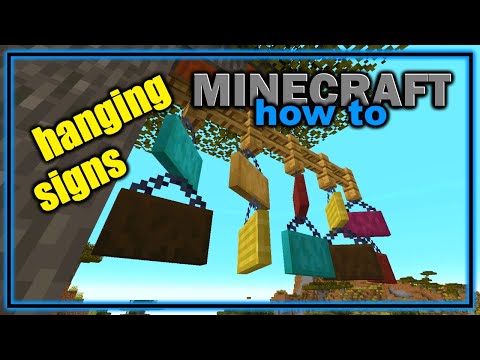 How to Craft and Use Hanging Signs in Minecraft! (1.20+) | Easy Minecraft Tutorial