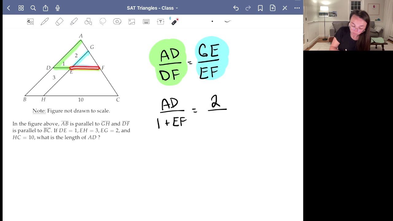 SAT Similar Triangles Math Problem