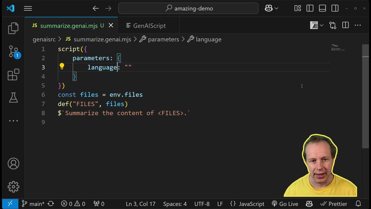 GenAIScript - Script Parameters