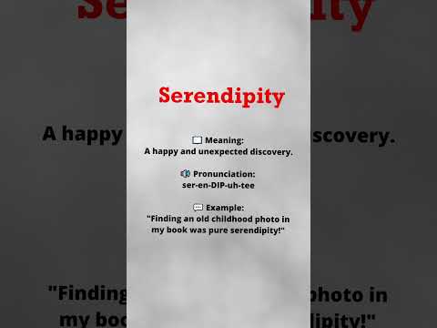 📚 Daily English Word: Serendipity | Meaning, Pronunciation & Example Sentence