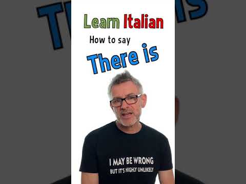 Learn Italian How to say "There is"