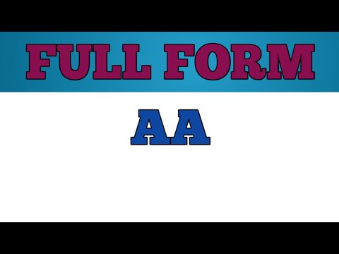 Full Form of AA || Did you know?