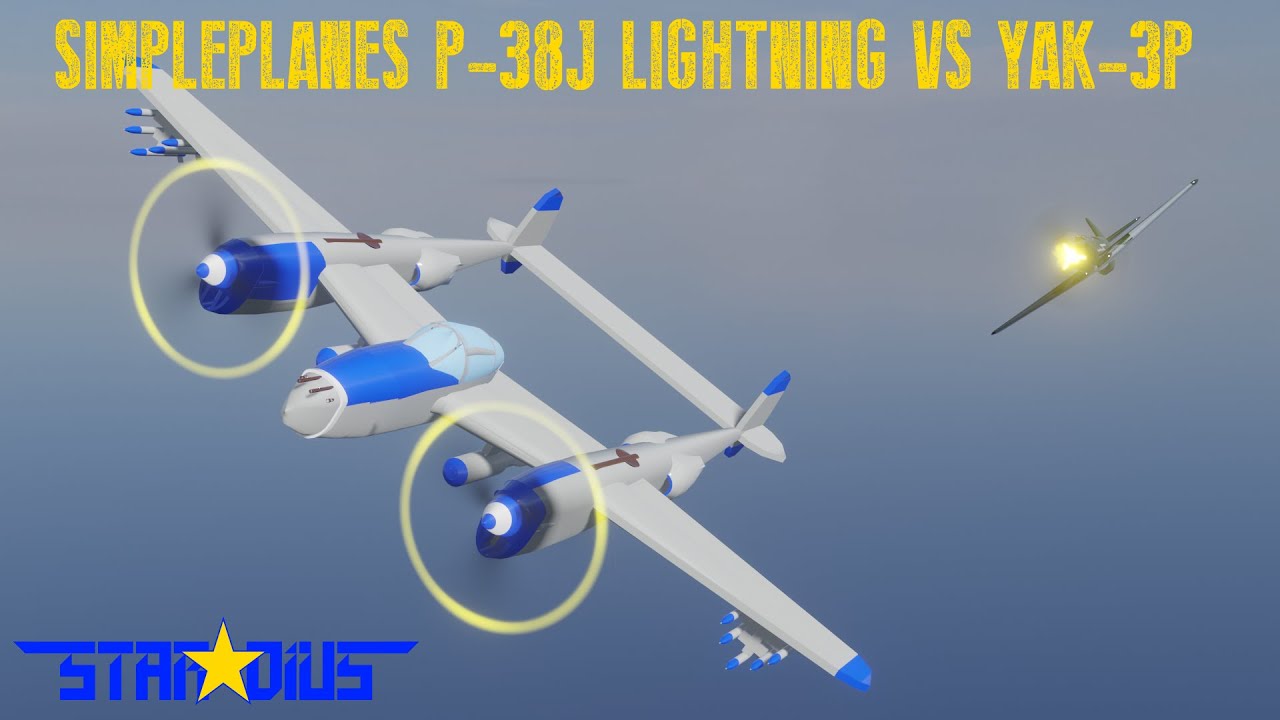 Simpleplanes P 38J Lightning VS Yak 3P