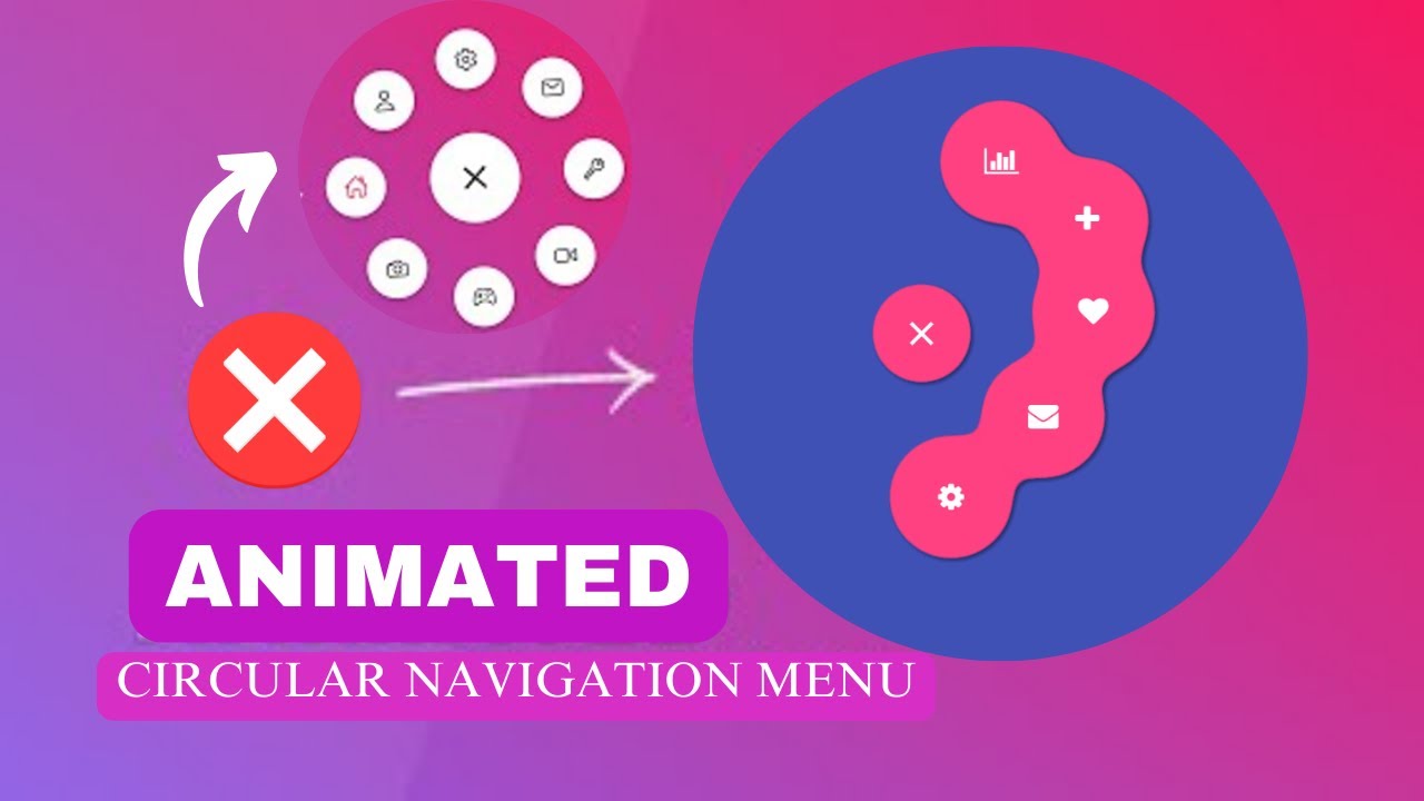 Animated Circular Navigation Menu using HTML and CSS only | Simple Radial Menu