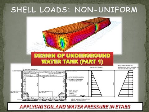 Design of underground water tank (RCC) using ETABS (part 1)