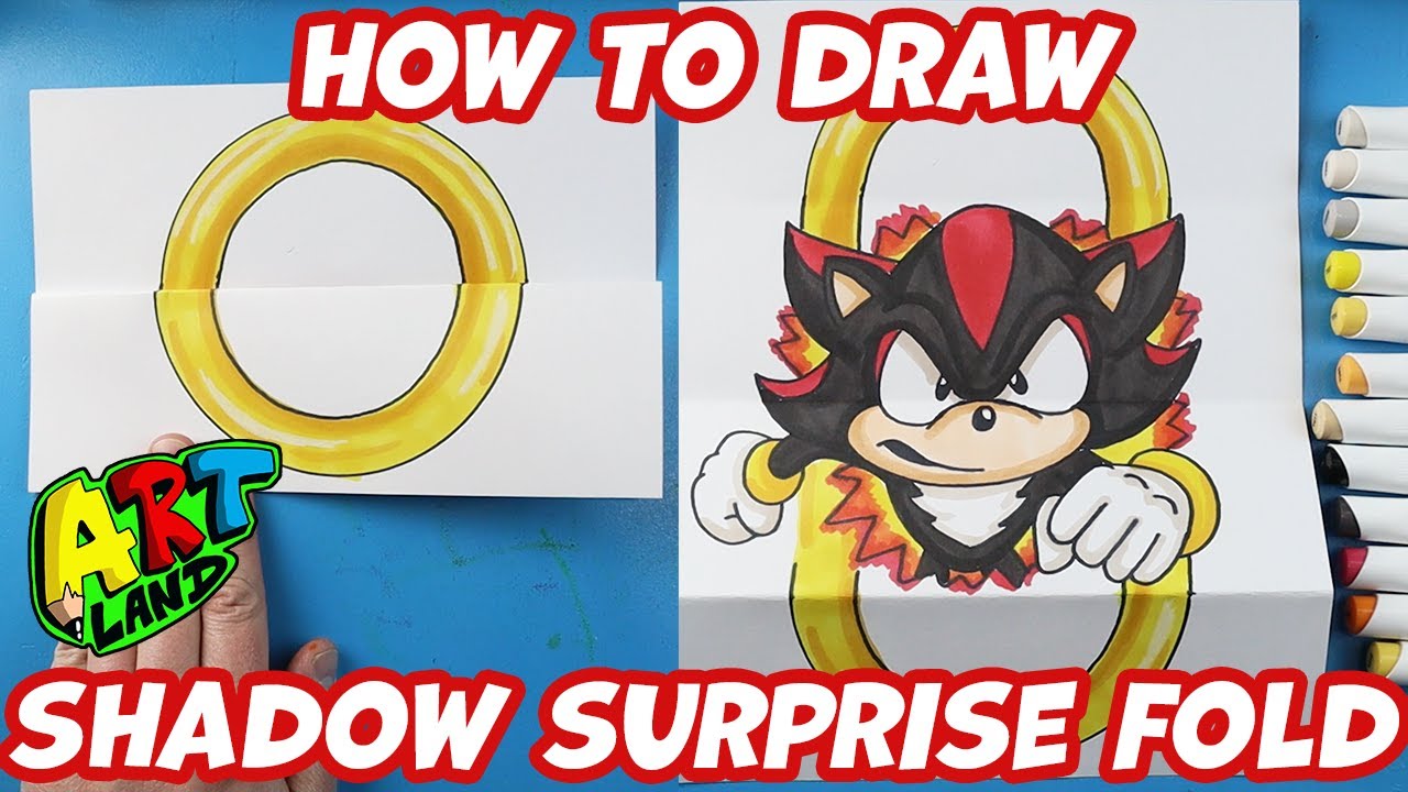 How to Draw a Shadow the Hedgehog Surprise Fold | Sonic 3