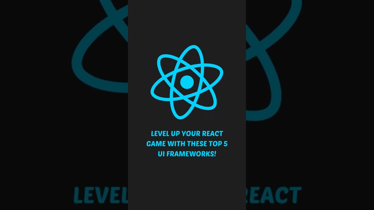 Top 5 React UI Frameworks You Should Know! 🚀  #ReactUI  #UIFrameworks #Top5ReactFrameworks