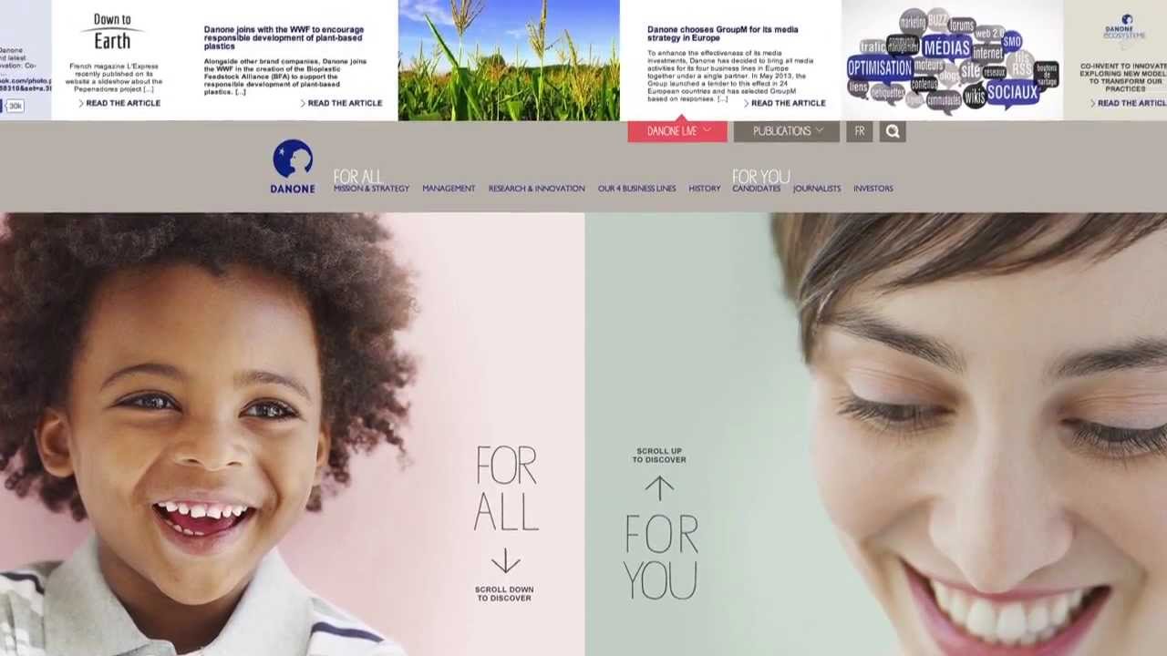 The new www.danone.com explained in a video