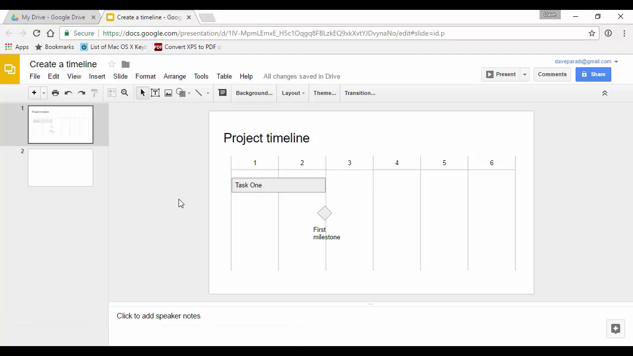 Timelines - Effective Presentation Visuals using Google Sheets/Slides