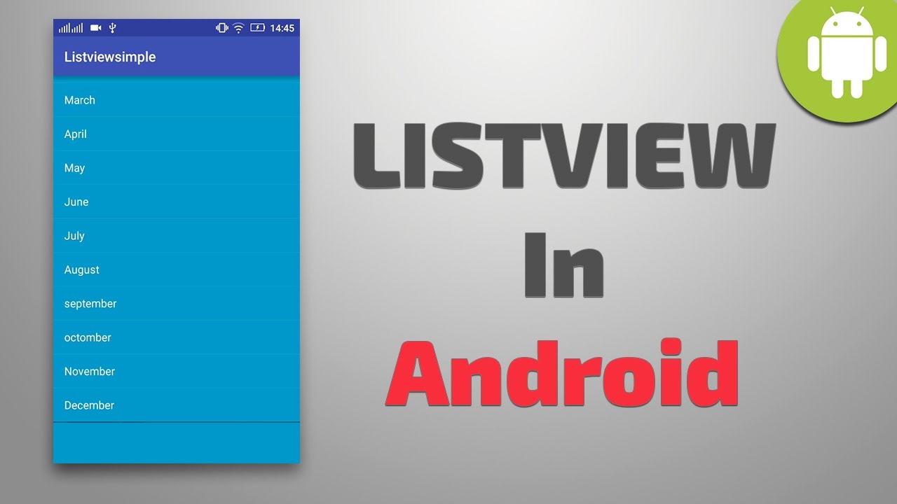 listview in android studio 2.3 new 2017