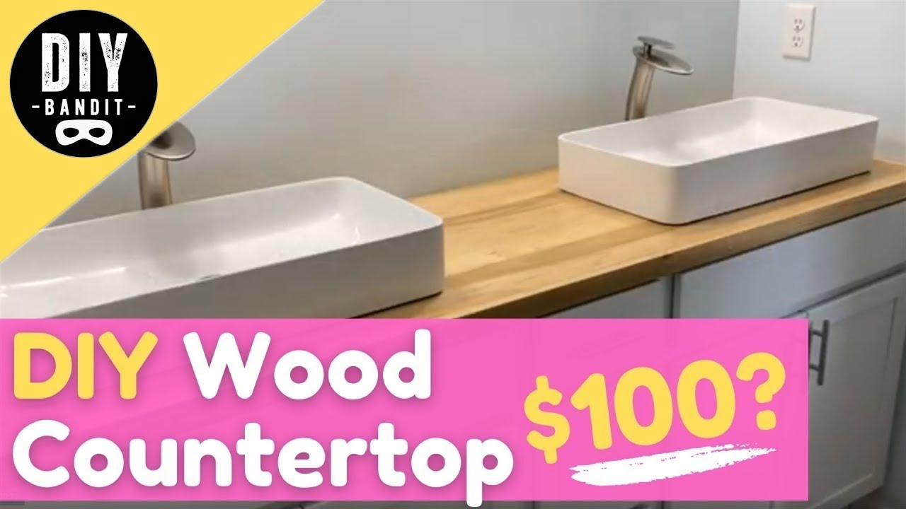 ️🔥 How to DIY Make a Beautiful Custom **Wood Countertop for Your Bathroom Vanity**➔ Step-by-Step!