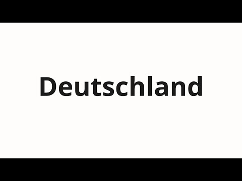 How to pronounce Deutschland