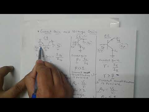 Basic Electronics - Voltage & Current Gain, & Relation between Alpha, Beta & Gamma (Lecture 8)