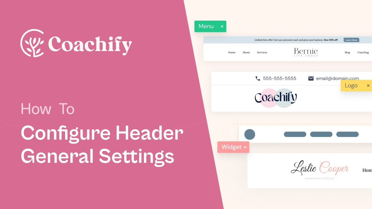 How to Configure Header General Settings | Coachify Theme Tutorial