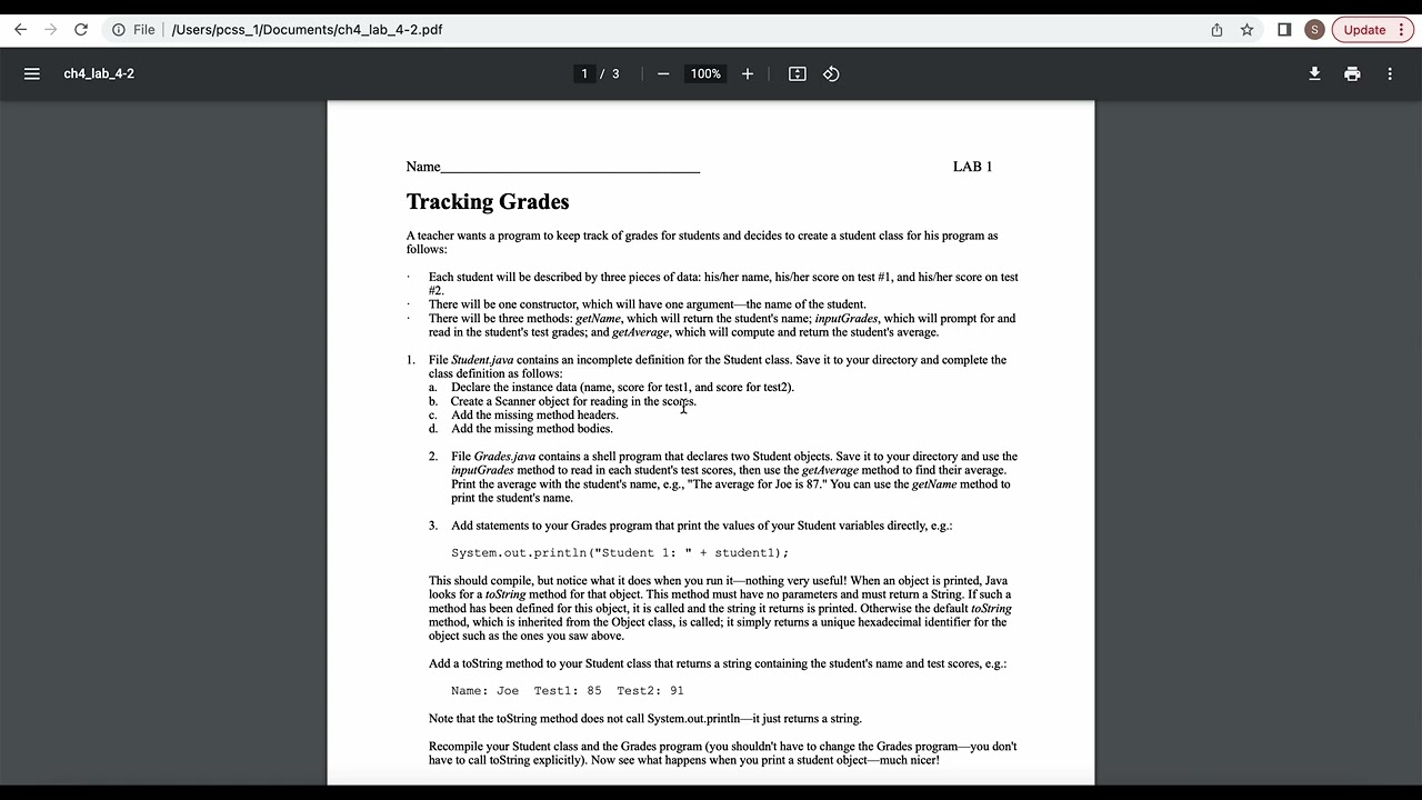 LAB 1 - PART 2 - OOP - JAVA