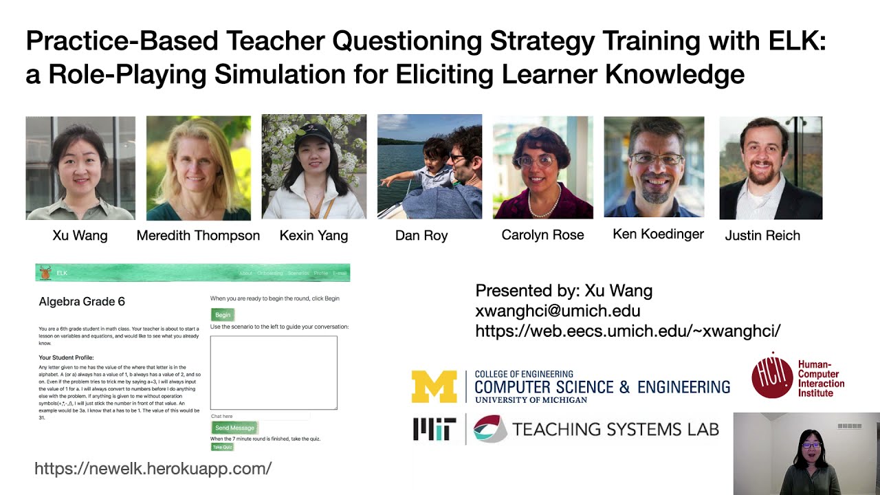 CSCW'21: ELK: A Role-Playing Simulation for Eliciting Learner Knowledge