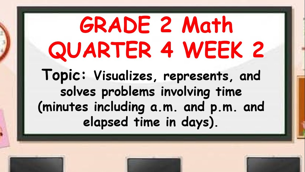 MATH GRADE 2 WEEK 2 QUARTER 4/ VISUALIZES, REPRESENTS AND SOLVES PROBLEMS INVOLVING TIME.