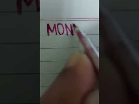 MONDAY WRITING IN BLOCK LETTERS//ARTHEE BISWAS