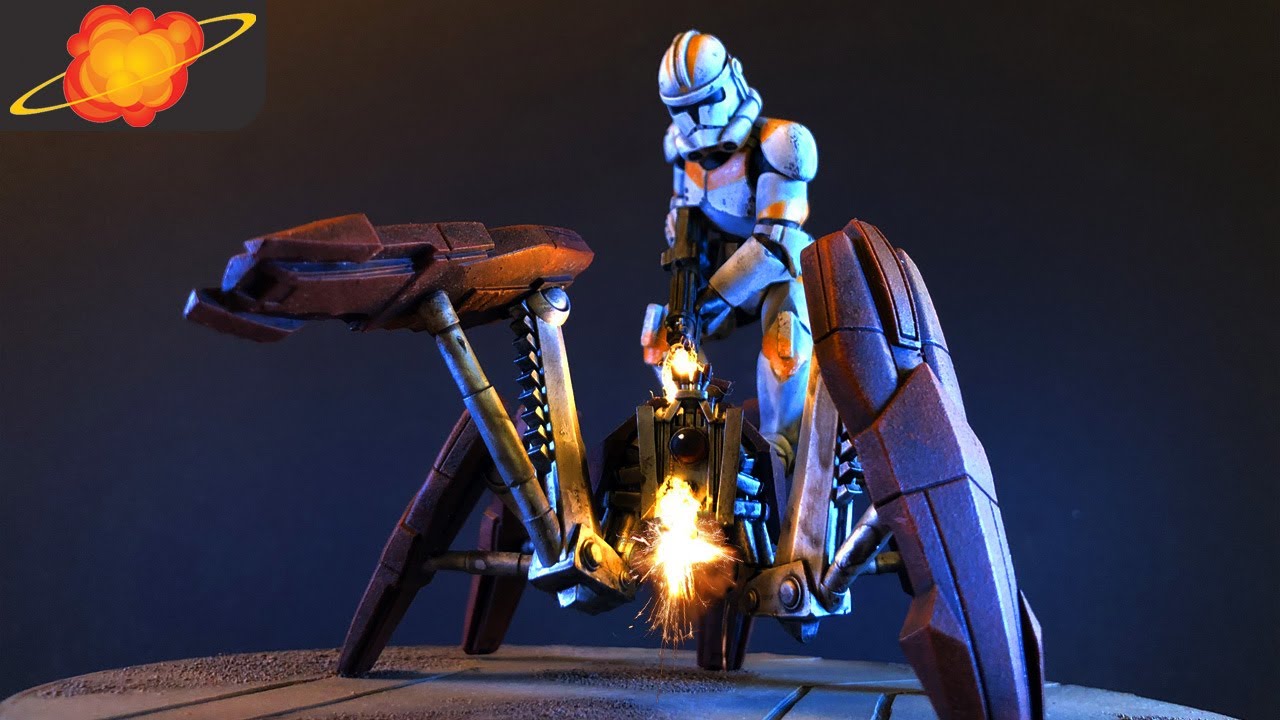 Clone VS Crab droid diorama