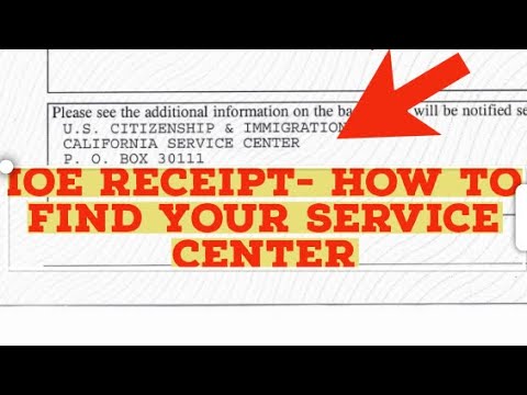 IOE Reciept Number & Service Center for online petition filed at USCIS US Immigration
