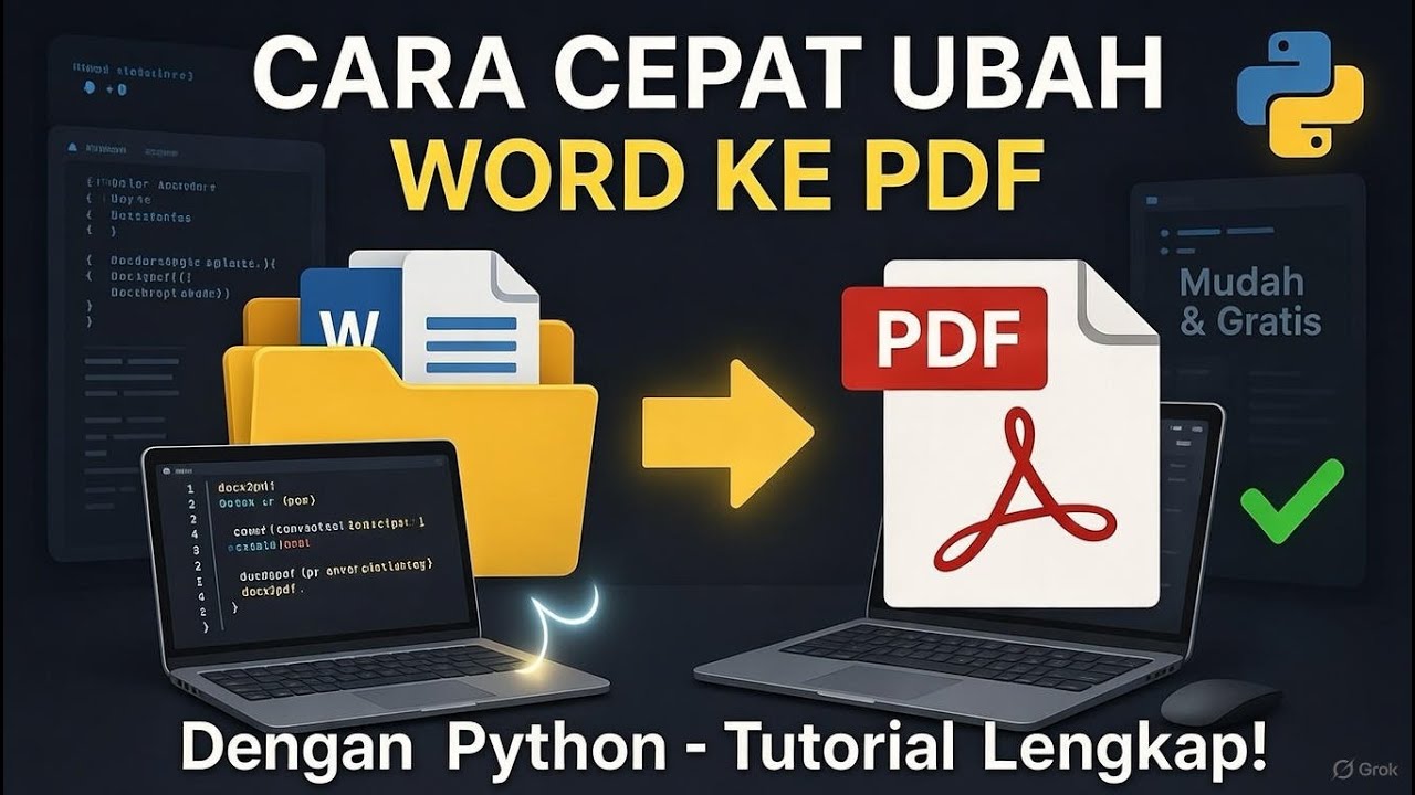 Vibe Coding: Cara Mudah Ubah Word ke PDF dengan Python (2026)