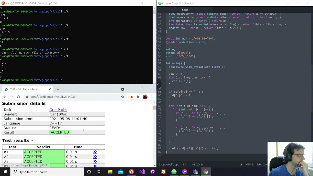 Dynamic programming grind, cses.fi problemset (part 1)