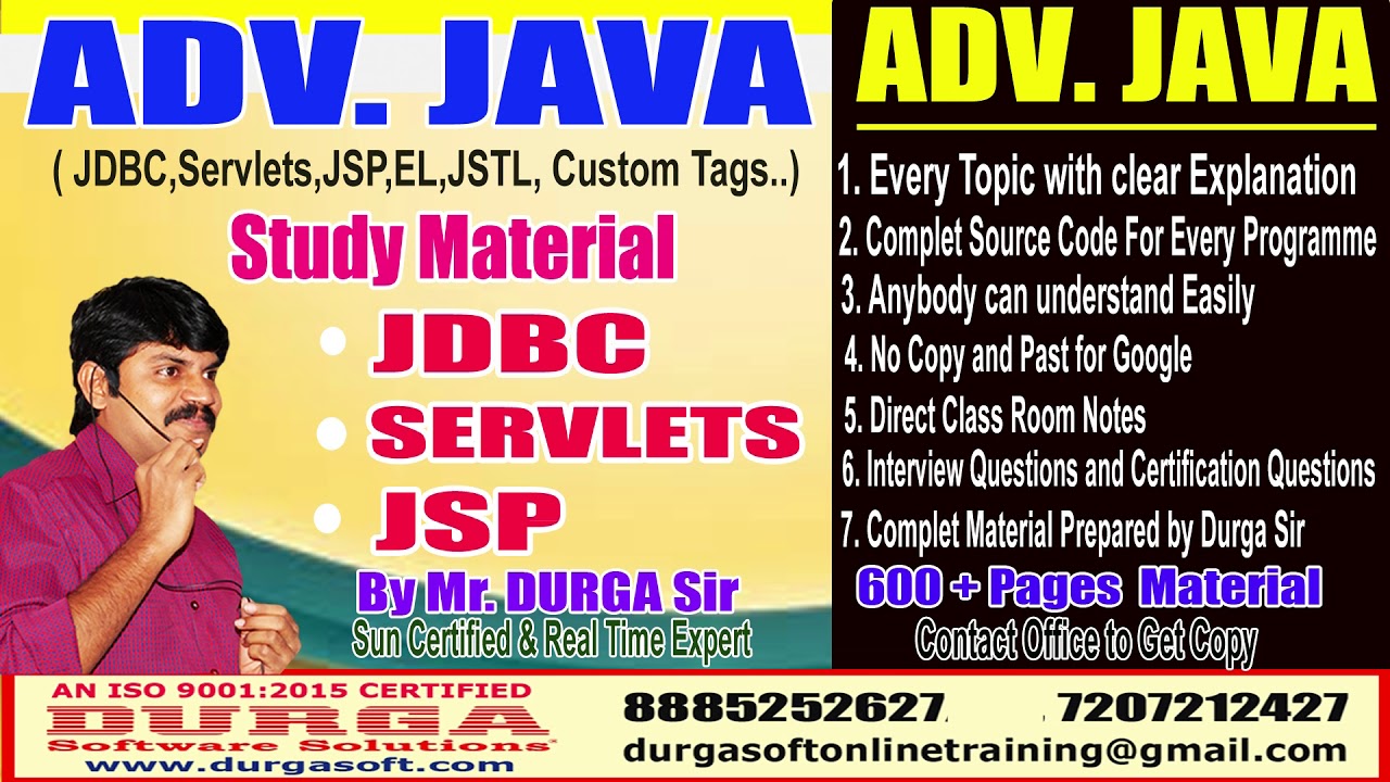 DURGA Sir Adv. Java  Study Material