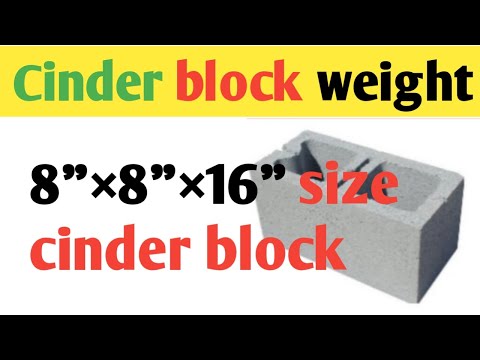 How Much Does A Cinder Block Weight - How To Discuss