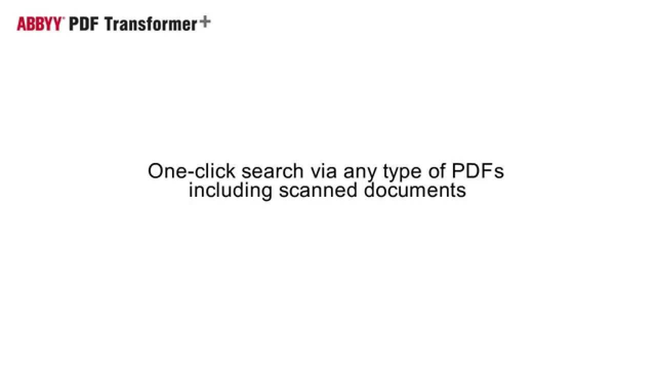 How-to No. 61 —  One-click search via any type of PDFs (even scanned documents)