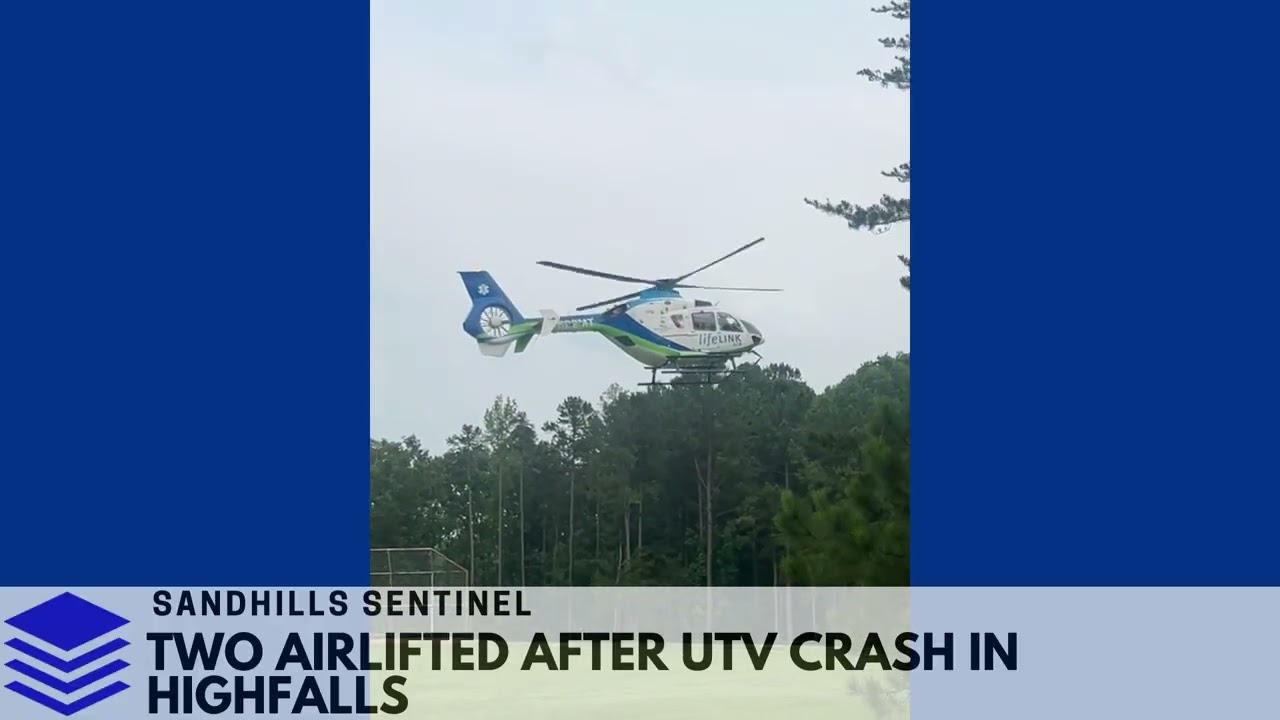 Two airlifted after UTV crash in Highfalls