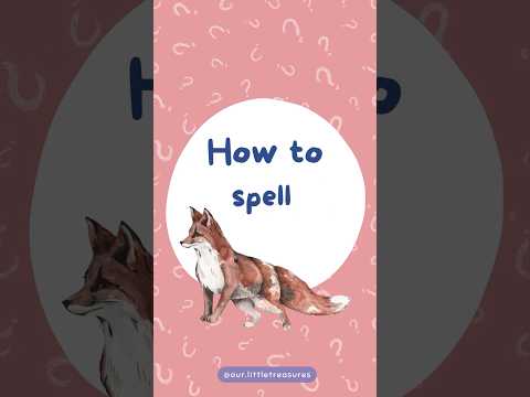 How to spell fox | English Vocabulary for Preschool and Kindergarten
