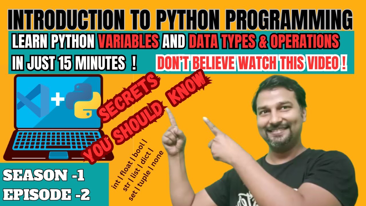 Python Variables And Data Types | Python Tutorial