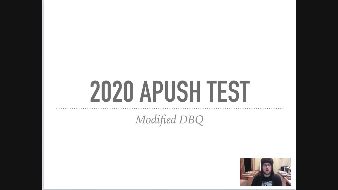 2020 APUSH DBQ Rubric Breakdown
