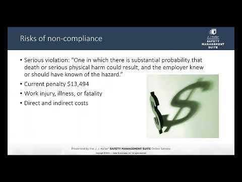 Webinar: OSHA Training for General Industry: Reviewing the elements for select topics