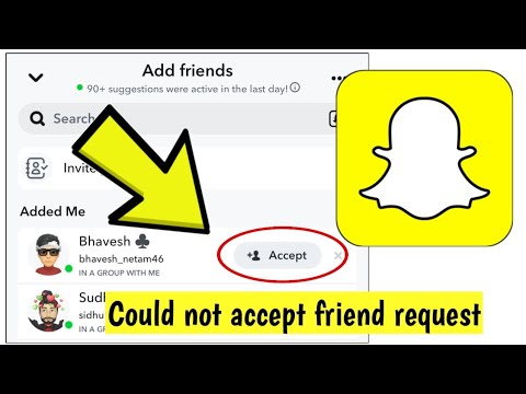 How To Fix Snapchat App Could not accept friend request Problem Solved