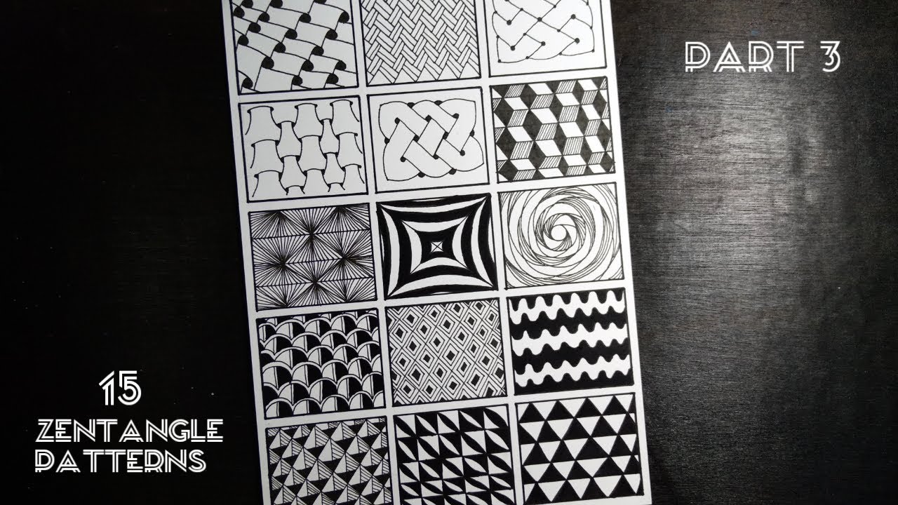 15 Zentangle Patterns | Part 3 | Tutorial