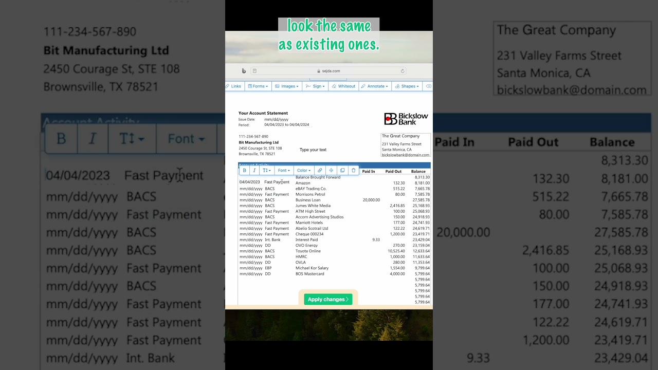 How to Edit PDF Bank Statement for Free Online? #tutorial#editpdf#editbankstatement
