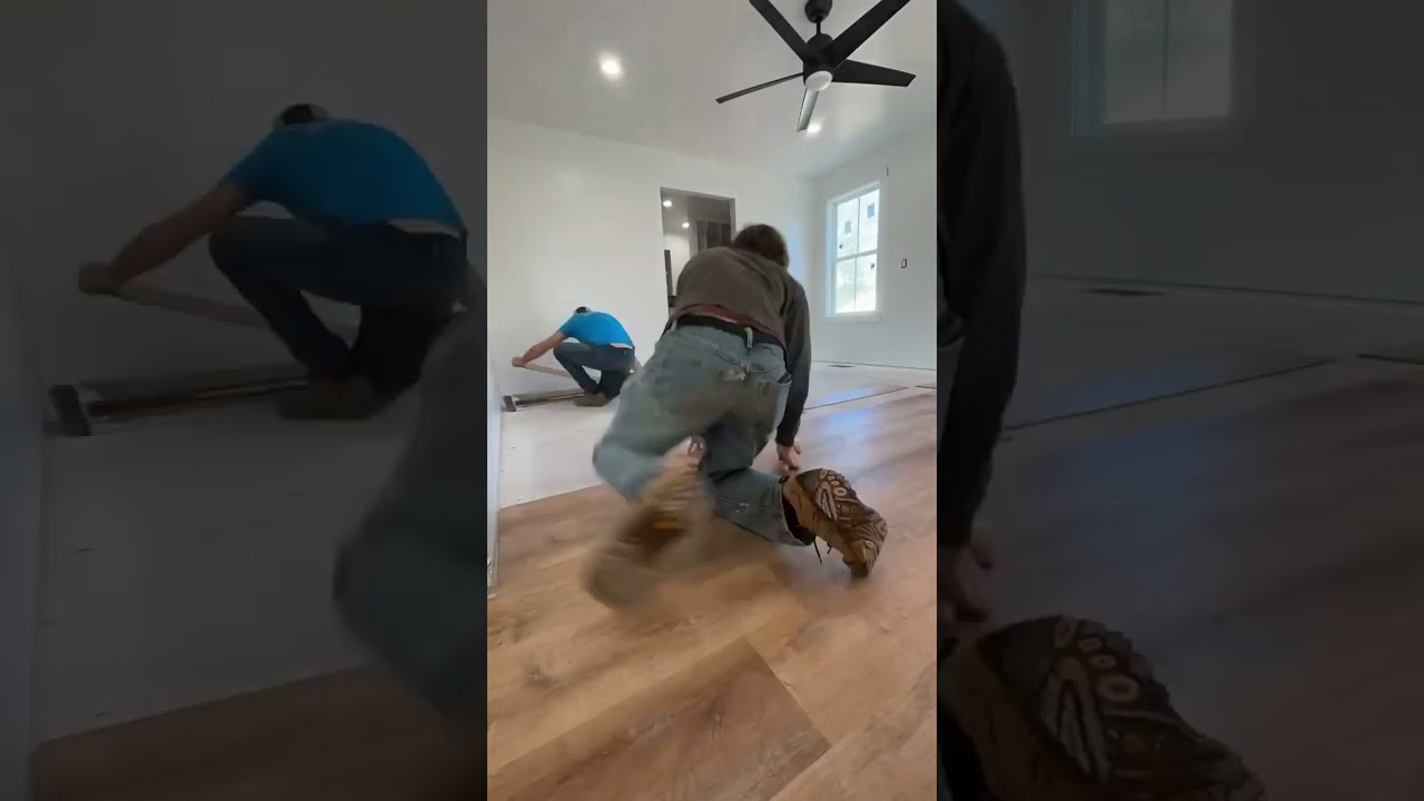 Picture perfect flooring 🤑 | Lifeproof Vinyl Part 1 #construction #diy #flooring #shorts #builder