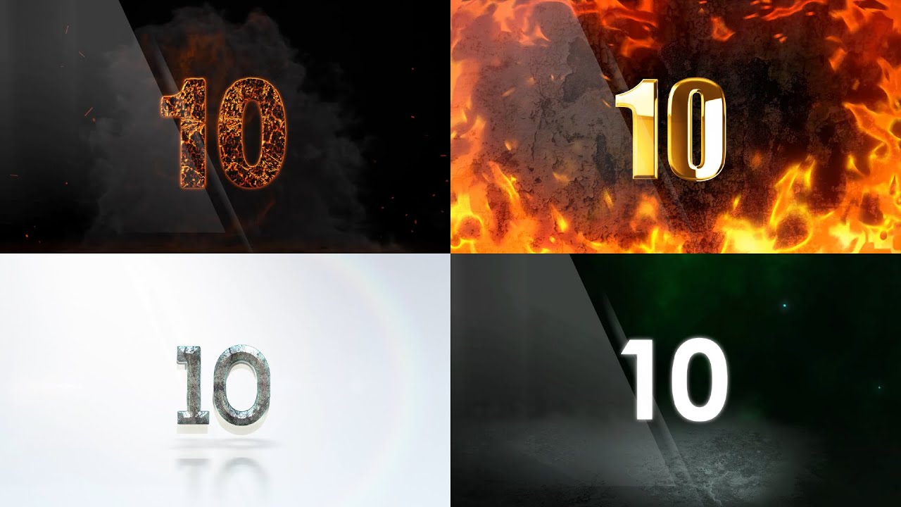 Fire flame 10 seconds countdown