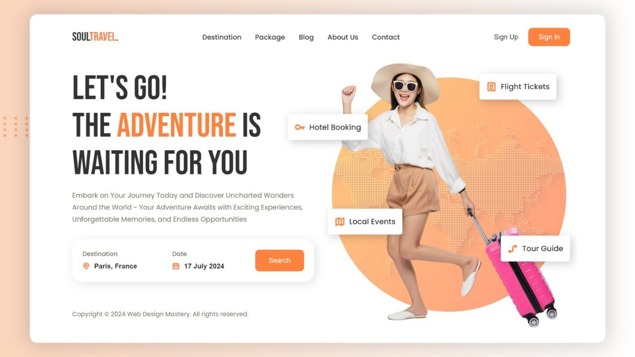 How To Build Landing Page Using HTML CSS And JavaScript