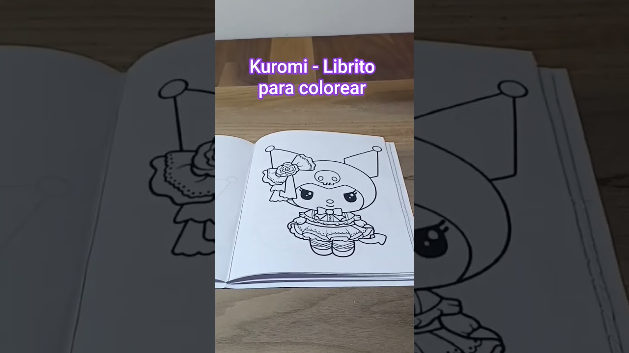 📚 ¡Librito para colorear de Kuromi! disponible en físico y digital #Colorear #kpop #kuromi #Shorts