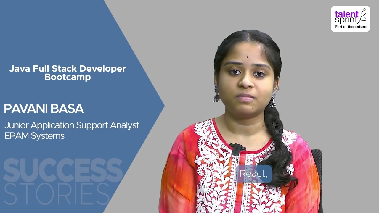 Success Stories | Pavani Basa | Java Full Stack Developer Bootcamp