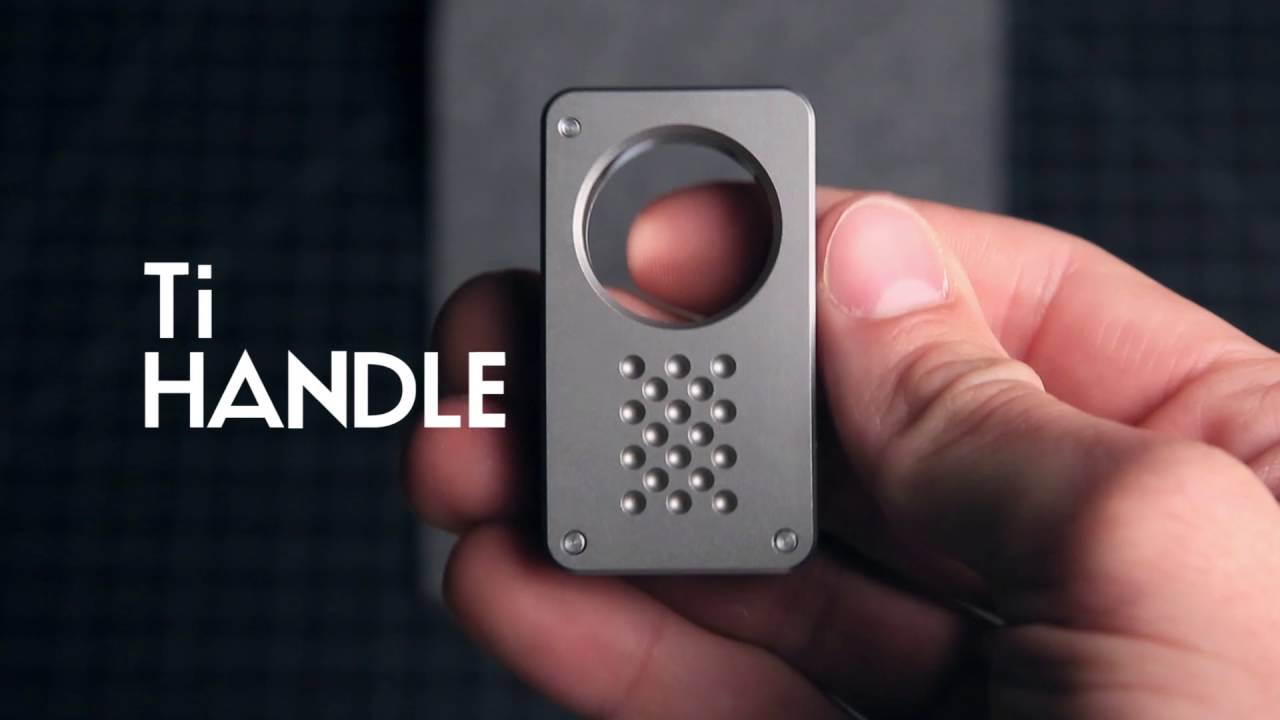 JHO Knives Nug Liner Lock Knife Titanium Knuck (0.75" Satin) - Blade HQ